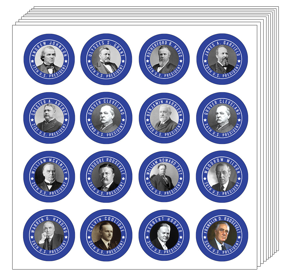 Presidents of The United States Stickers - Assorted Designs for Childr ...