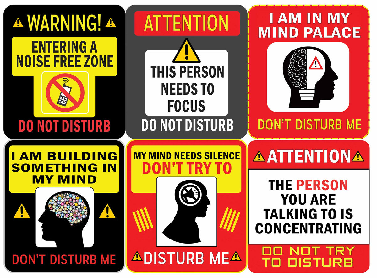 Creanoso Fun Donâ€™t Disturb Concentration Sayings Vinyl PVC Stickers