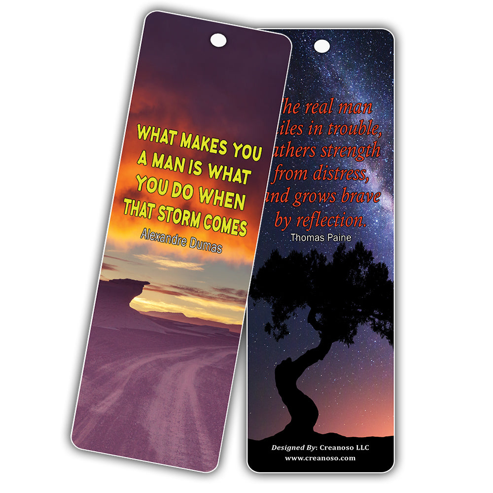 Creanoso Quote Saying Character Courage Bookmarker Cards (60-Pack) ÃƒÆ