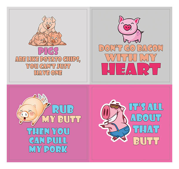Creanoso Cute Pig Stickers for Kids (10-Sheet) - Gift Rewards Ideas fo
