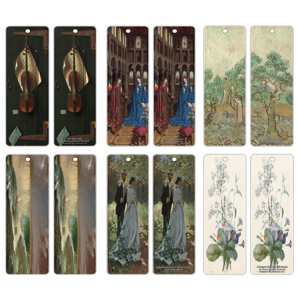 Creanoso Famous Classic Art Series 3 Bookmarks - Classical Art Collect