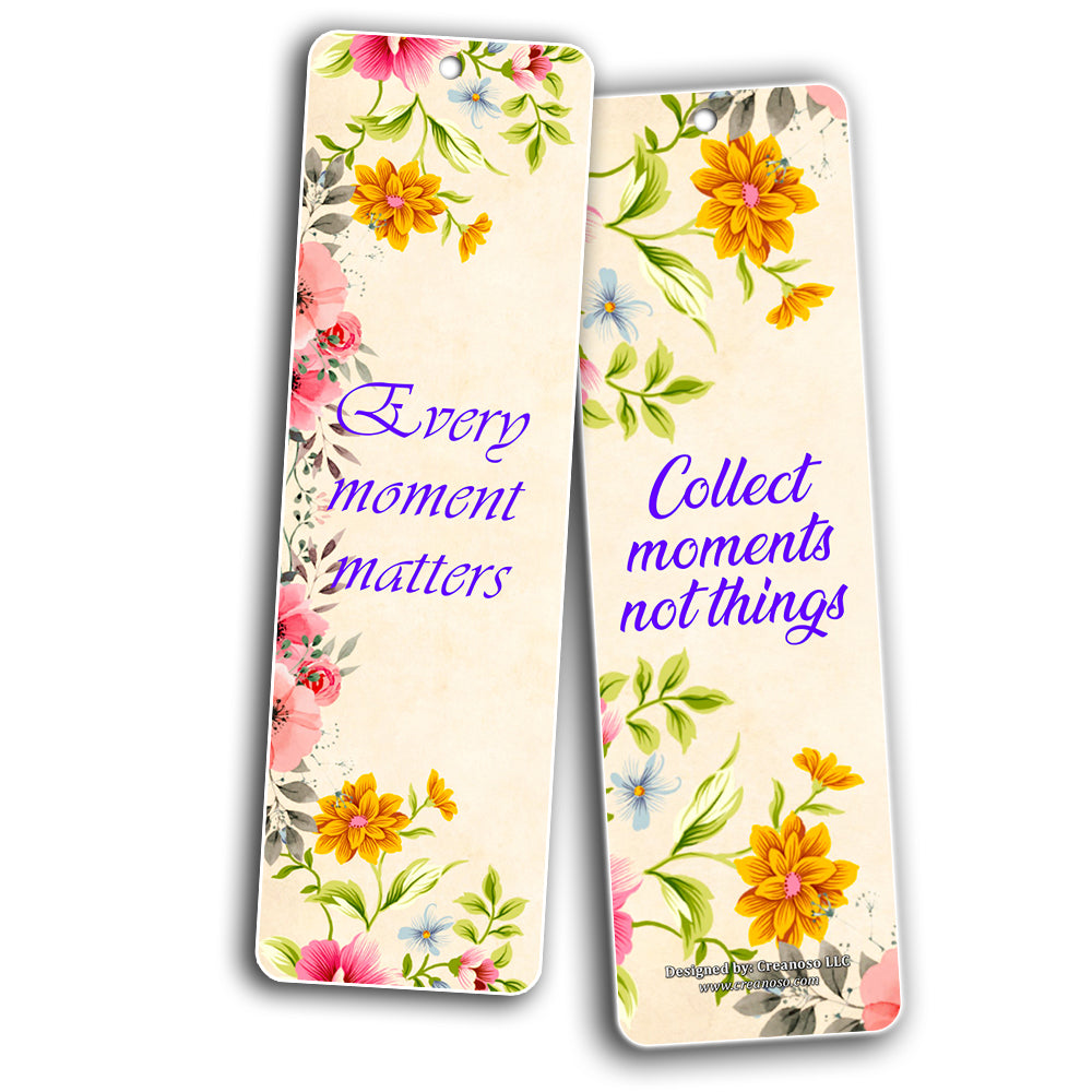 Creanoso Floral Positive Mindset Motivational Bookmarks for Women ÃƒÂ¢