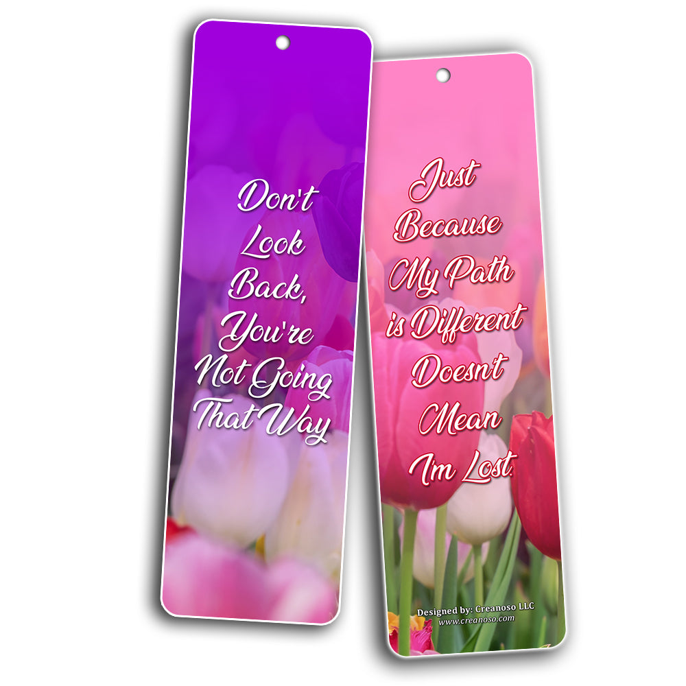Creanoso Inspirational Floral Positive Wisdom Bookmarks for Women ÃƒÂ¢