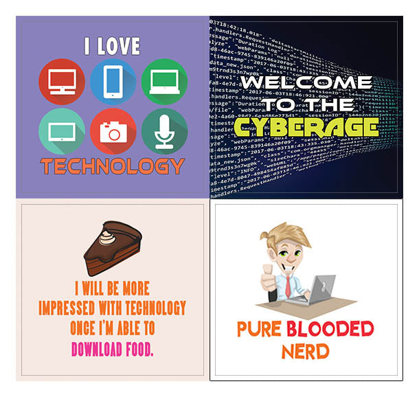 Creanoso I Love Technology Quote Stickers Ã¢â‚¬â€œ Awesome Techie Gift