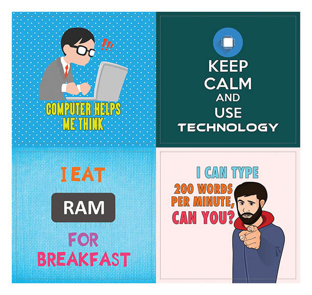 Creanoso I Love Technology Quote Stickers Ã¢â‚¬â€œ Awesome Techie Gift
