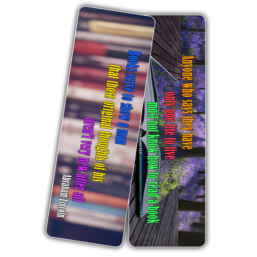 Creanoso Inspiring Literary Quotations Bookmarks - Stocking Stuffers G