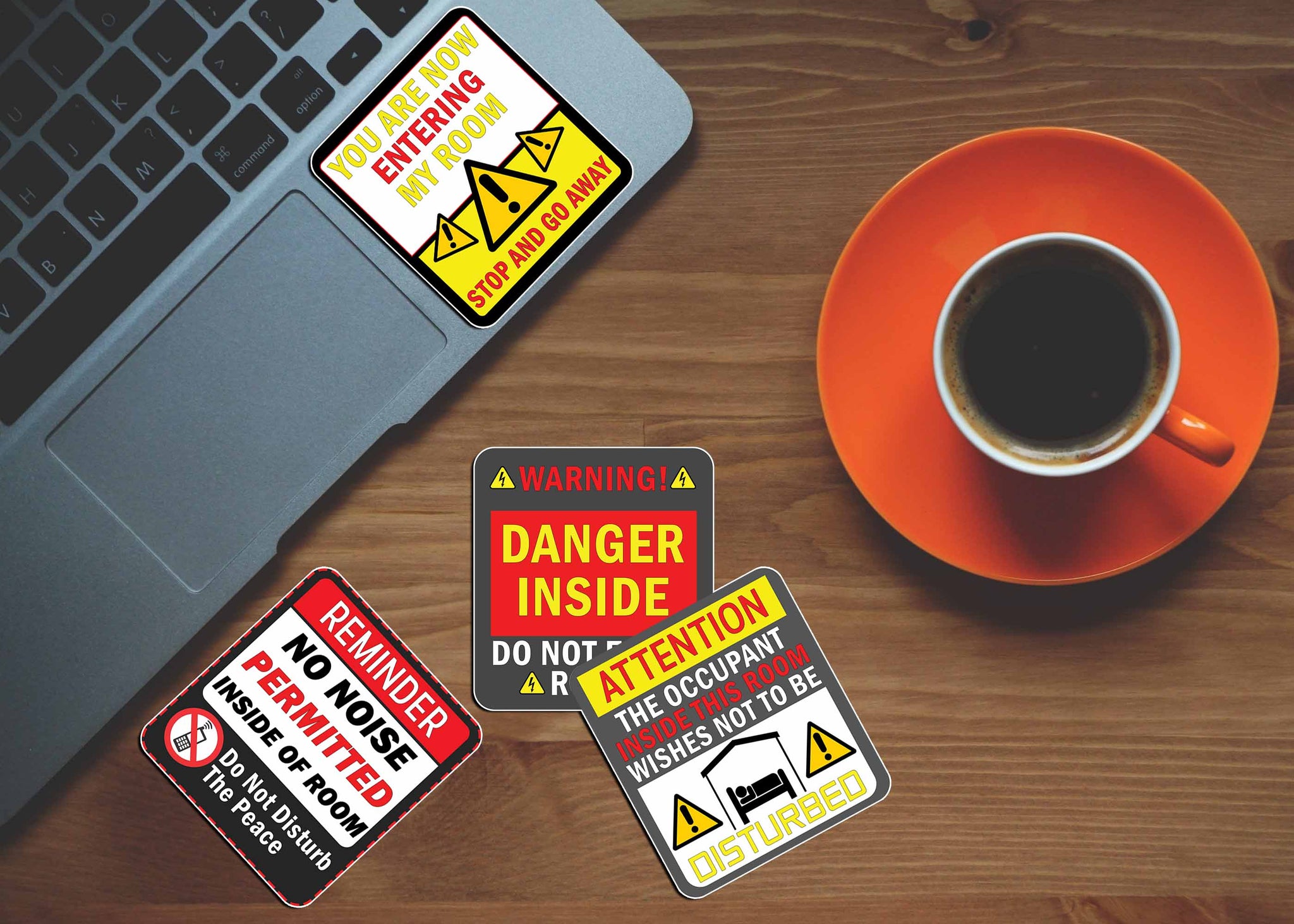 Creanoso Vinyl PVC My Room Do Not Disturb Stickers (6-Sheets) - Medium