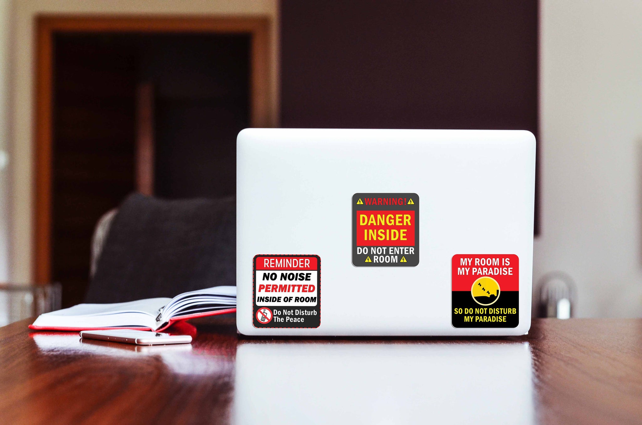 Creanoso Vinyl PVC My Room Do Not Disturb Stickers (6-Sheets) - Medium