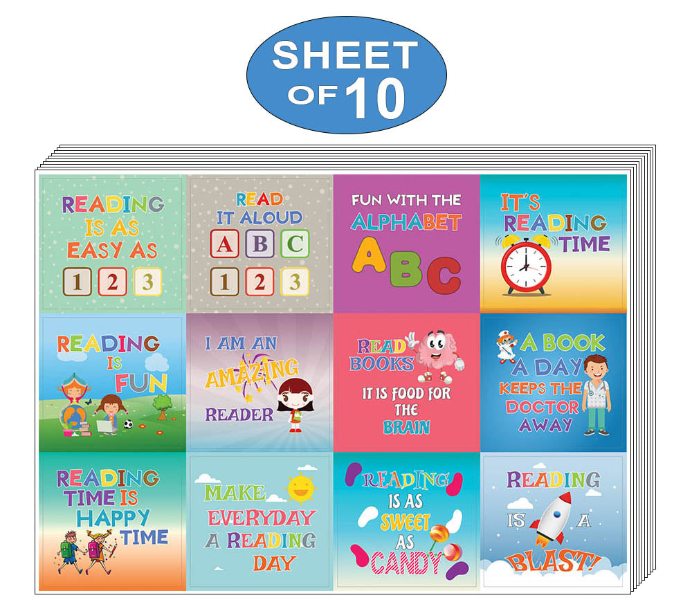 Creanoso Colorful Kids Reading Stickers Ã¢â‚¬â€œ Premium Gift Set Rewa