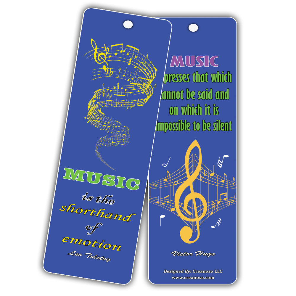 Creanoso Inspirational Quotes for Music Lovers Bookmarks Series 2 - Co