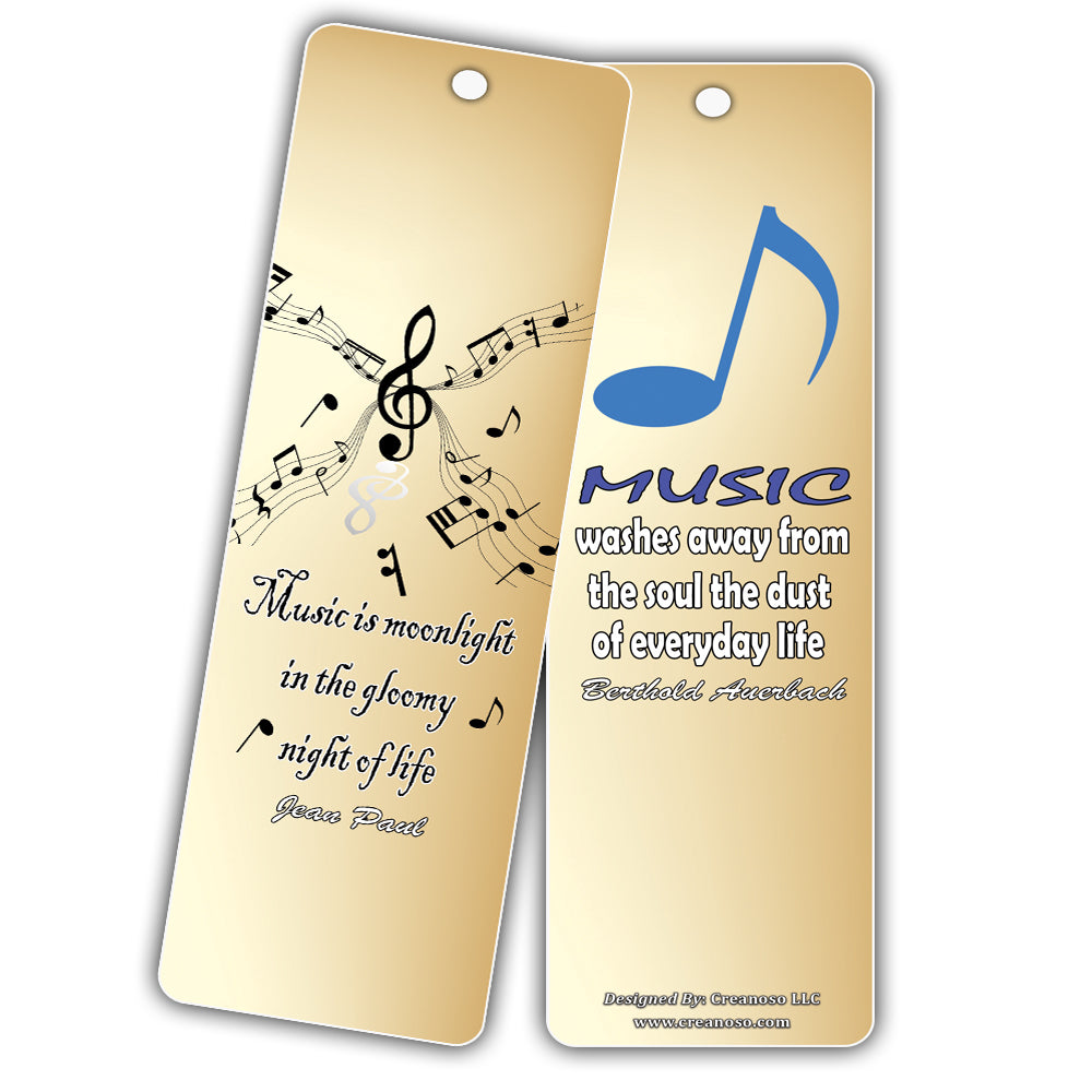 Creanoso Inspirational Quotes for Music Lovers Bookmarks Series 2 - Co
