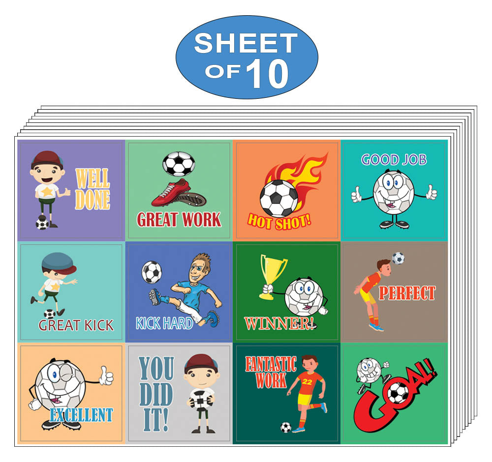Creanoso Soccer Sport Series Motivational Stickers Ã¢â‚¬â€œ Inspiring
