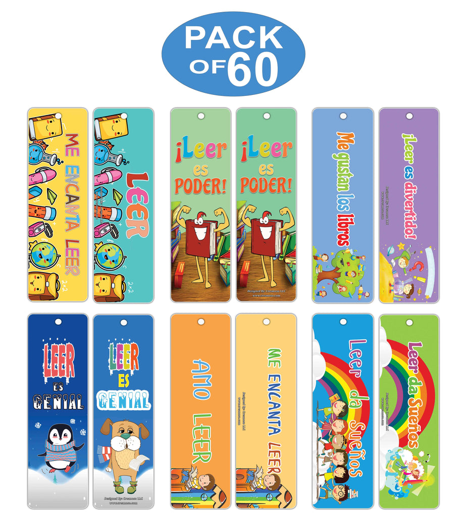 Creanoso Spanish I Love Reading Bookmark Cards ÃƒÂ¢Ã¢â€šÂ¬Ã¢â‚¬Å“ Prem