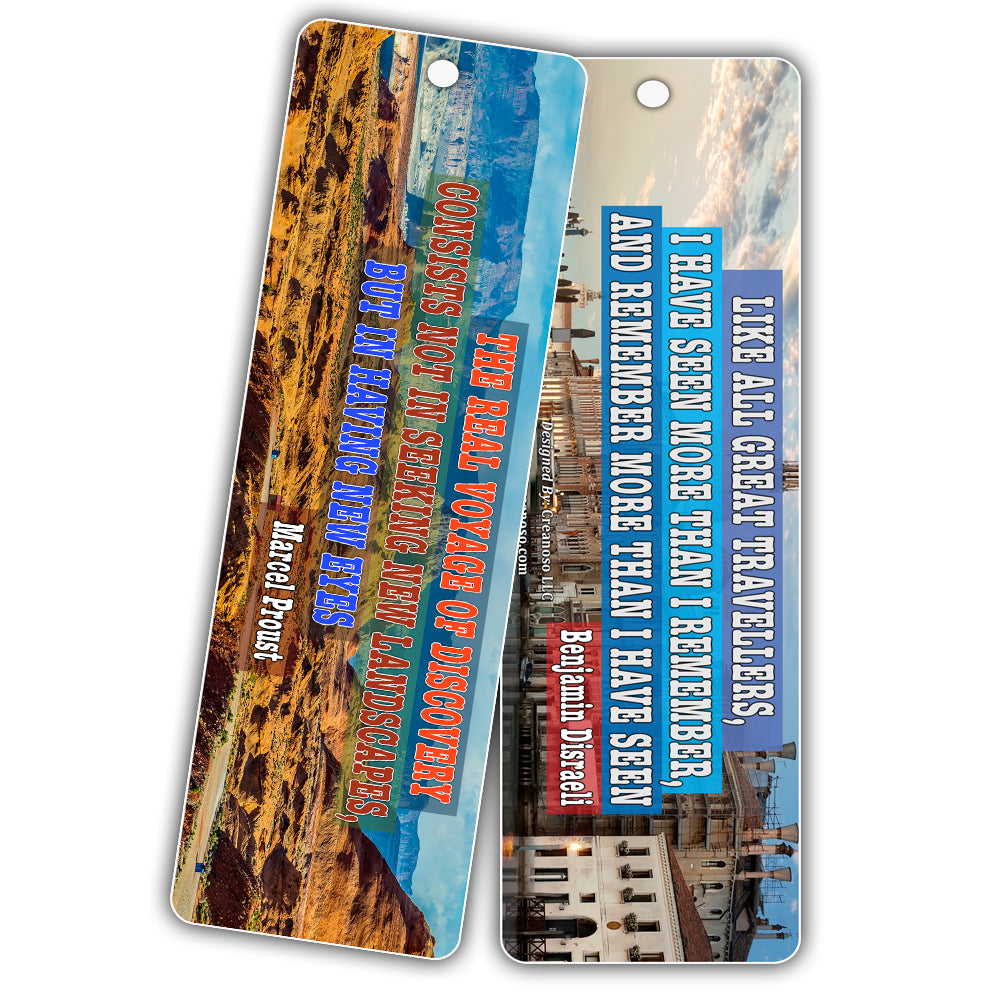 Creanoso Inspiring Travelling Quotes Travel Bookmarks (30-Pack) ÃƒÂ¢Ã¢
