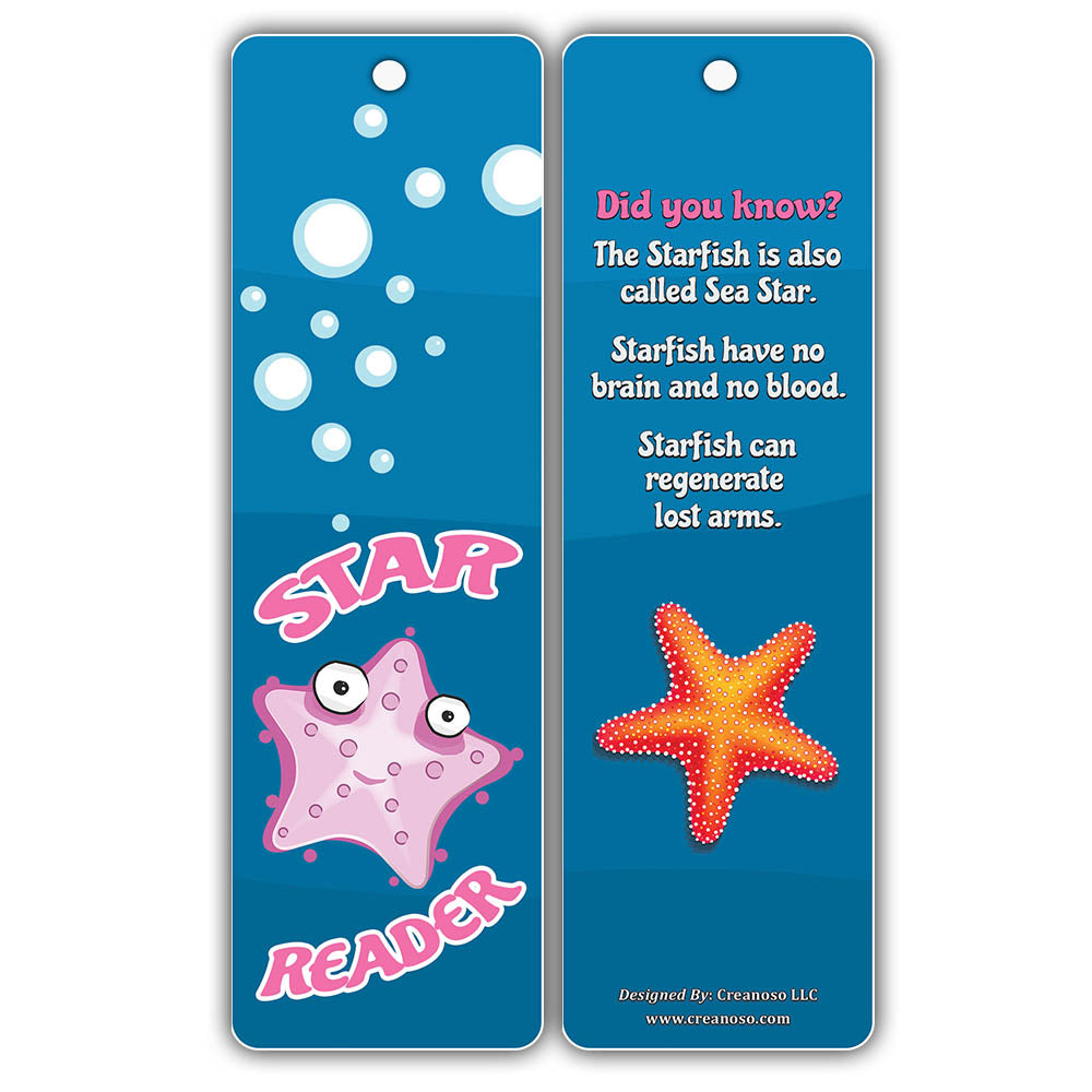 Creanoso Under the Sea Bookmark Cards ÃƒÂ¢Ã¢â€šÂ¬Ã¢â‚¬Å“ Fun Facts Und