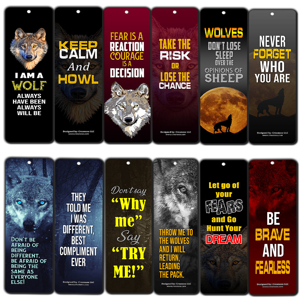 Creanoso Book Readers Wolf Bookmark Cards ÃƒÂ¢Ã¢â€šÂ¬Ã¢â‚¬Å“ Assorted